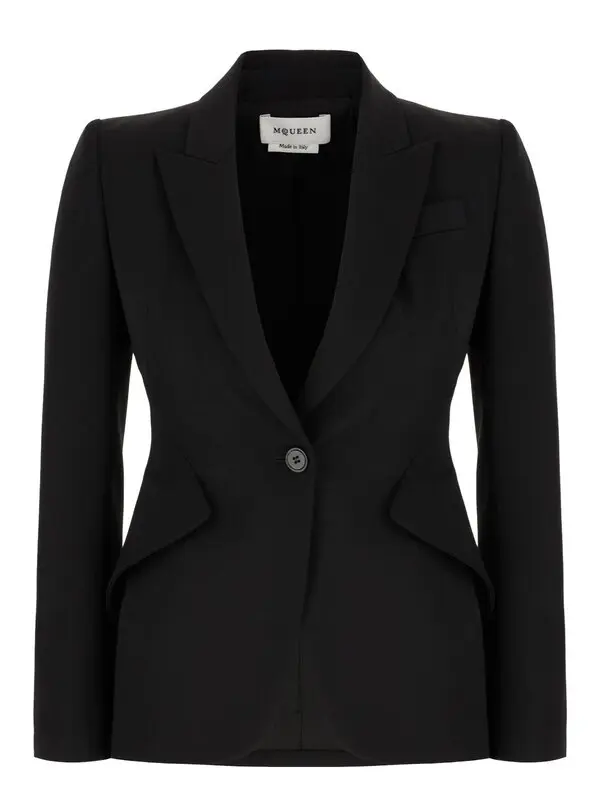 Alexander McQueen Wool Single-breasted Blazer - Black