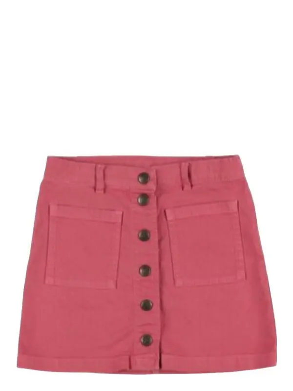 Bonpoint Logo Denim Skirt - Red