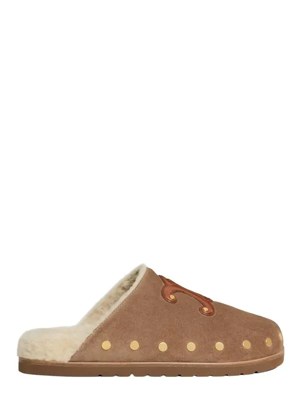 Celine Pitea Clog In Calfskin - Peanut
