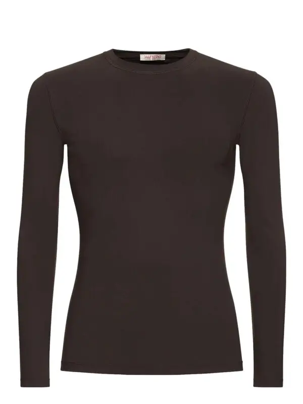 Valentino Garavani Logo Long-sleeved T-shirt - Black