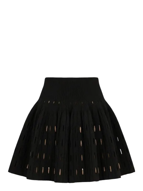 Alaïa Pleated Midi Skirt - Black