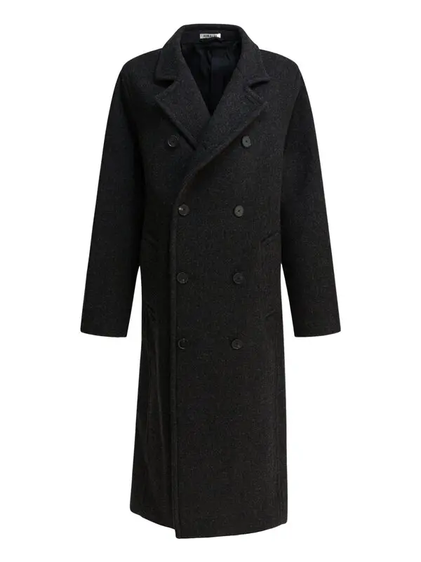 Auralee Long-sleeved Wool Coat - Black