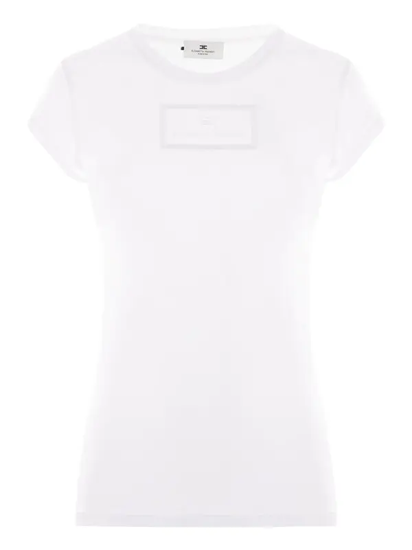 Elisabetta Franchi Logo Detail Crewneck T-shirt - White