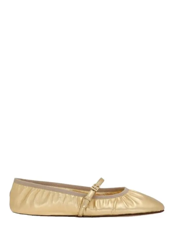 Dolce & Gabbana Dg Logo Plaque Ballet Flats - Nude