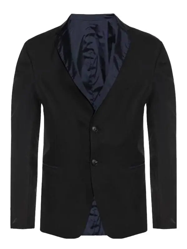 Emporio Armani Single Breasted Casual Jacket - Black