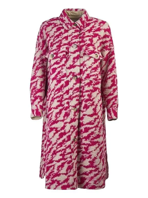 Isabel Marant Étoile Long-sleeved Printed Coat - Pink