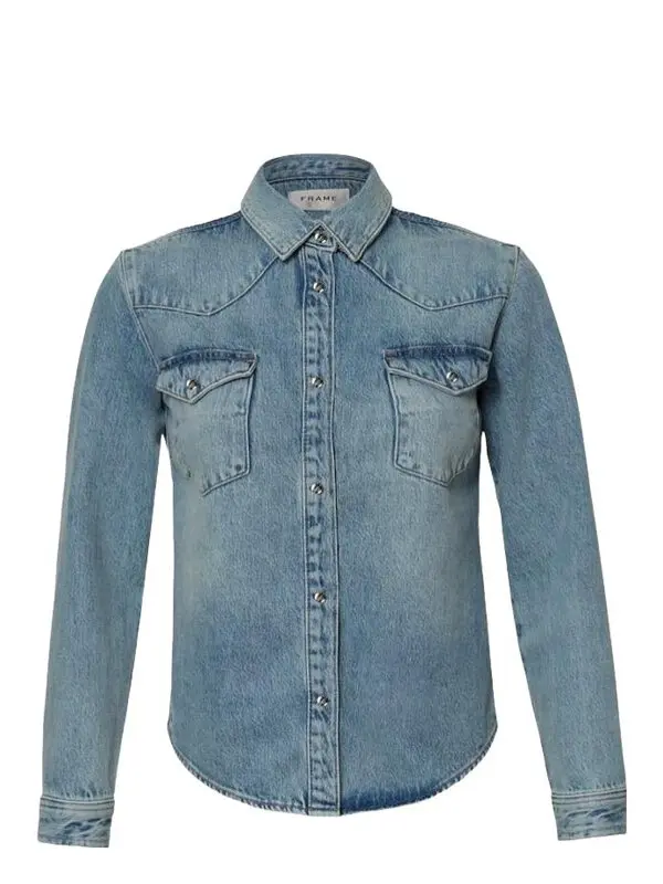 FRAME Fitted Heritage Shirt - Blue