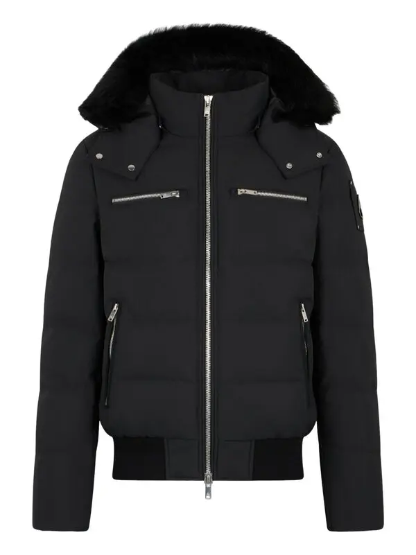 Moose Knuckles Cloud Shearling Bomber Jacket - Black