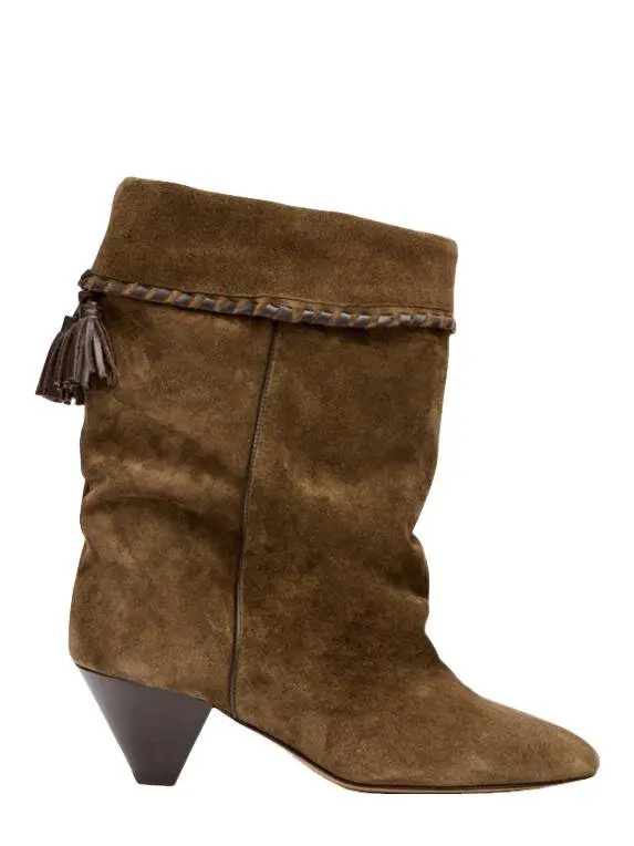Isabel Marant Étoile Dalby Tassel Detailed Boots - Bronze