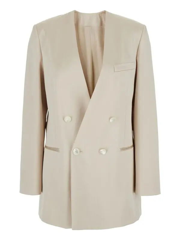 Philosophy Di Lorenzo Serafini Double Breasted Blazer - White