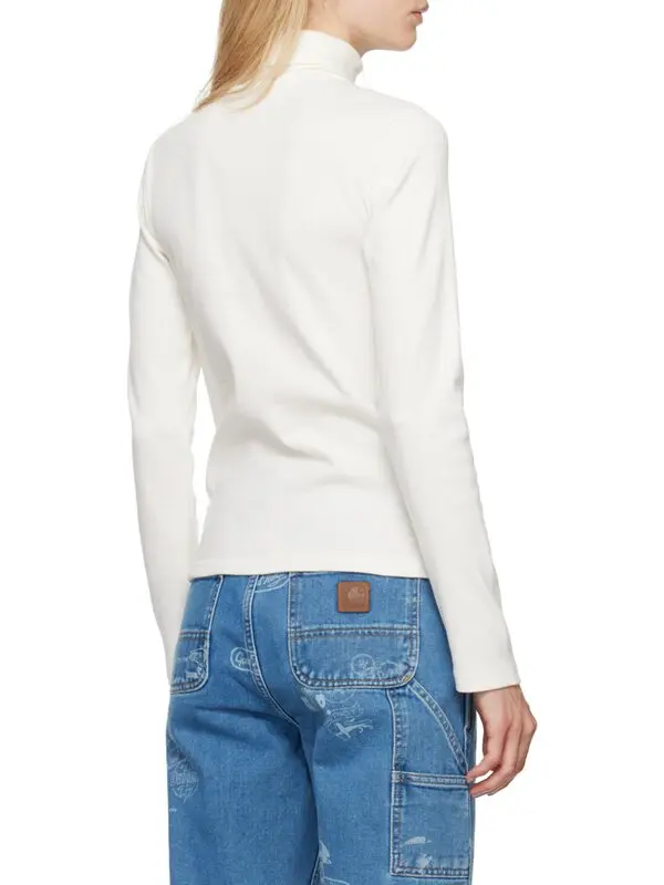 Carhartt Work In Progress High Neck Long Sleeve T-shirt - White
