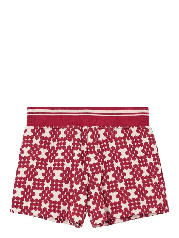 Dries Van Noten Ribbed Jacquard Shorts - Red