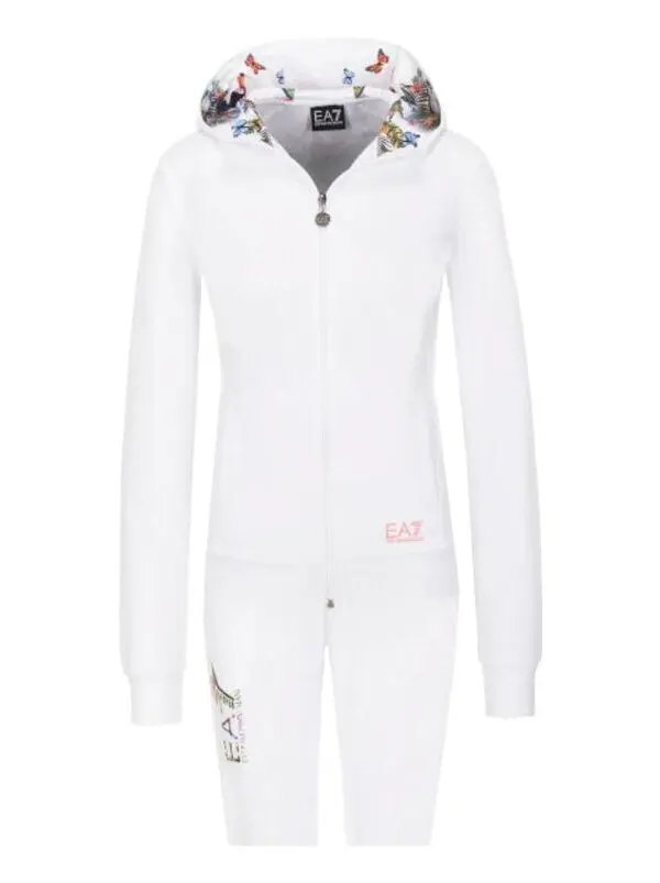 EA7 Logo Detail Sports Suit - White
