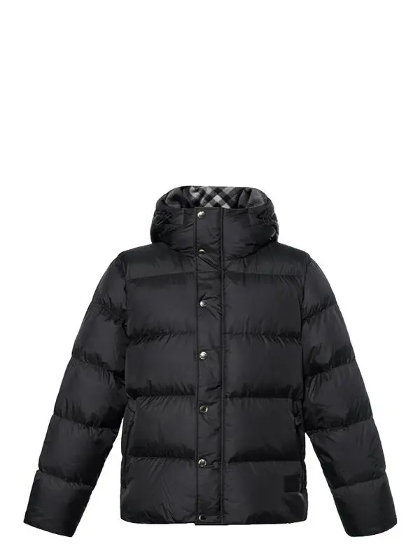 Burberry Hooded Puffer Jacket With Duck Down And Feather Fill - Black