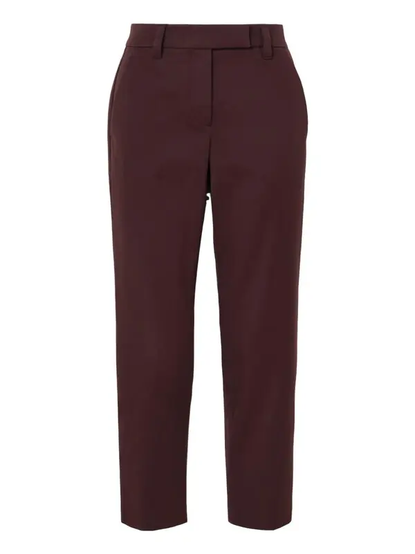 Brunello Cucinelli Belted Casual Pants - Wine Red