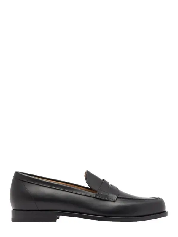 SCAROSSO Austin Round Toe Loafers - Black