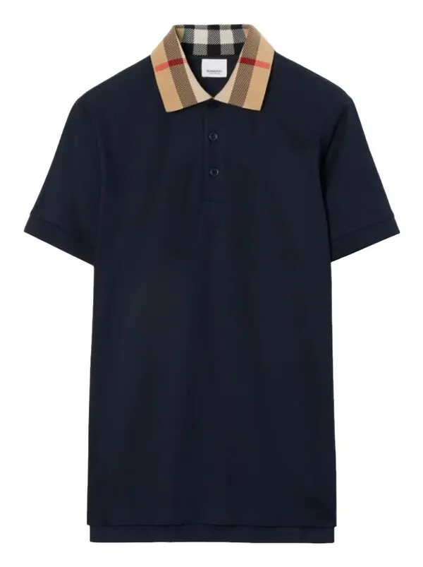 Burberry Short-sleeved Straight Hem Polo Shirt - Black