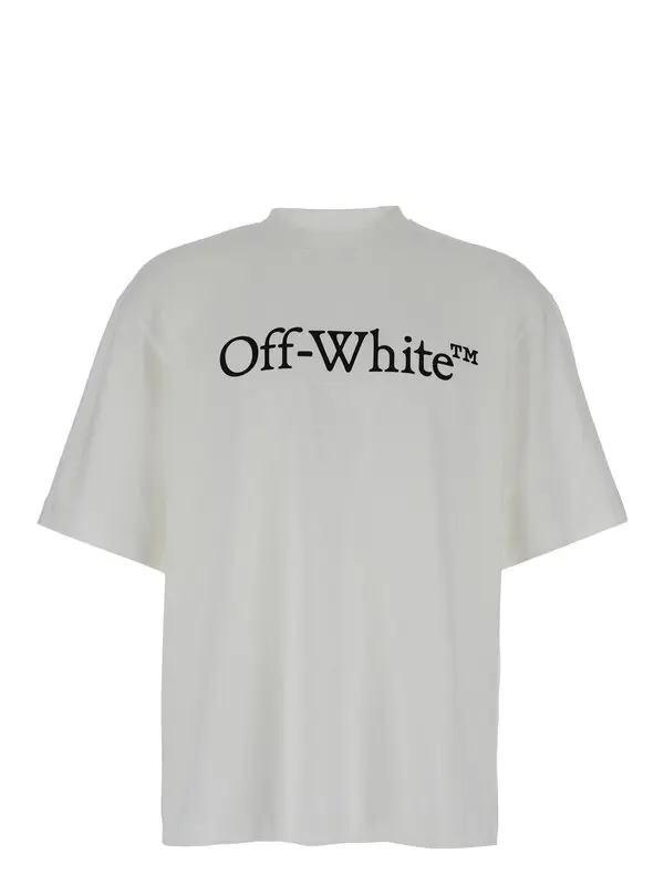Off-White Logo Printed Crewneck T-shirt - Gray