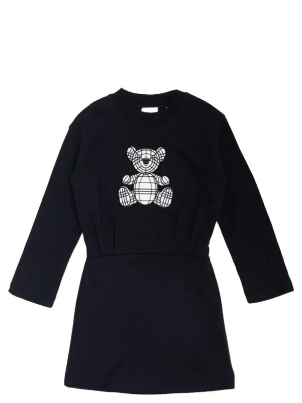 Burberry Thomas Bear Appliqué Cotton Dress - Blue