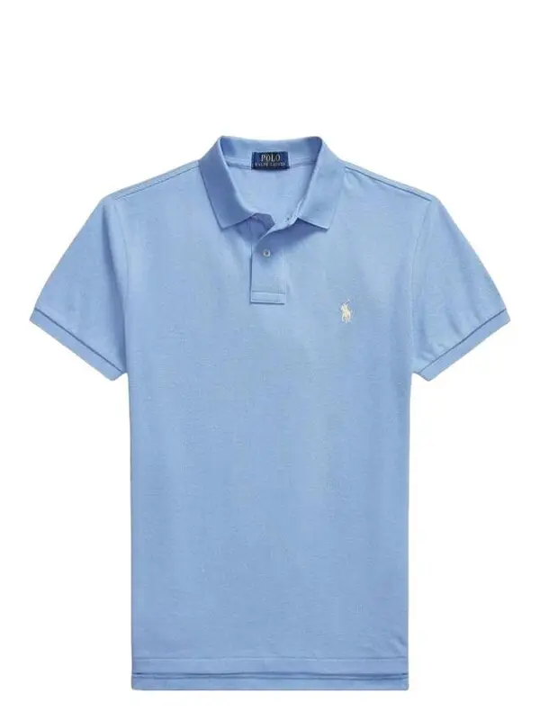 Polo Ralph Lauren Logo Embroidered Short-sleeved Polo Shirt - Blue