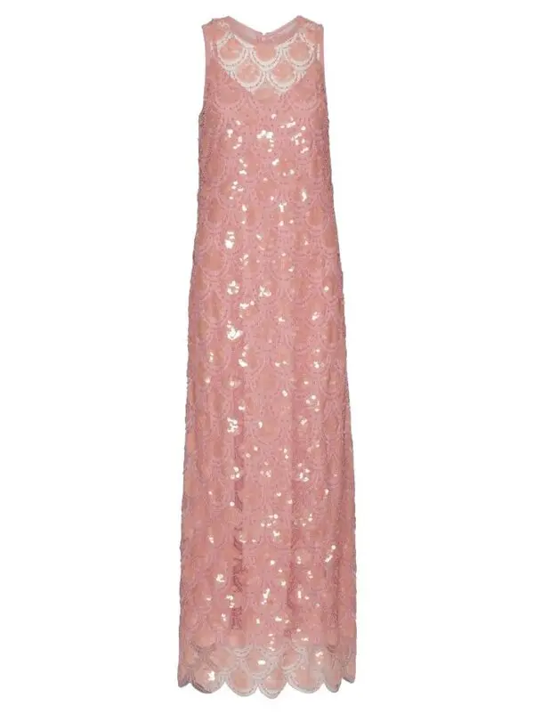 ROTATE BY BIRGER CHRISTENSEN Sequin Embellished Maxi Dress - Pink