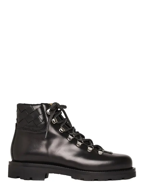 SCAROSSO Catherine Round-toe Lace-up Boots - Black