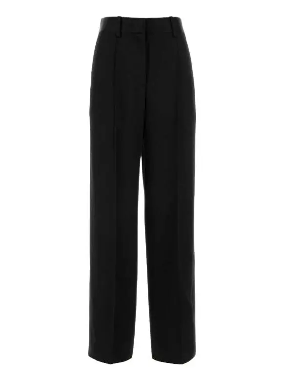 JIL SANDER Satin Trousers - Black