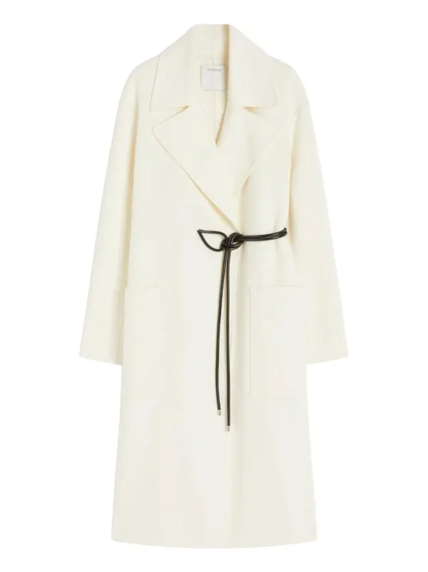 Sportmax Abate Belted Coat - Milk Color