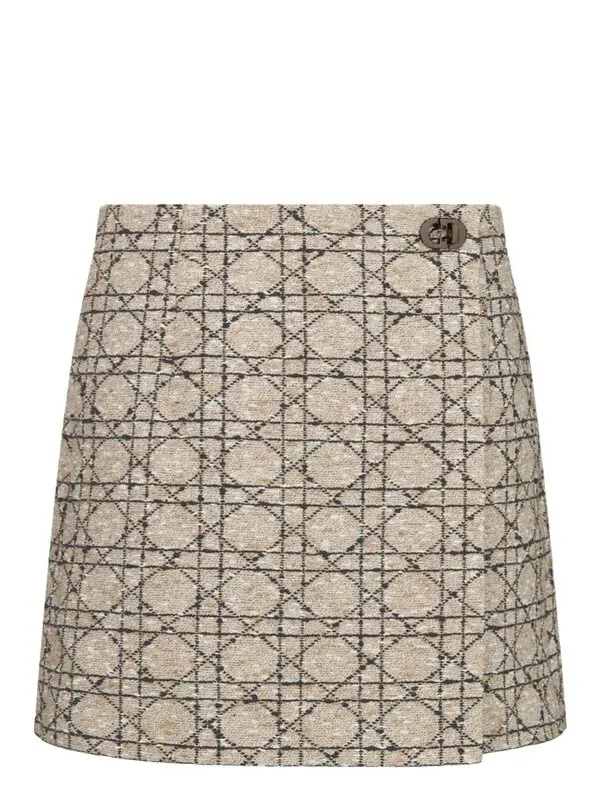 Dior Macrocannage Skort - Beige And Black