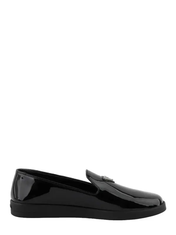Prada Logo Loafers - Black