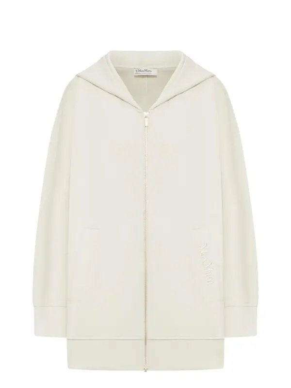 Max Mara Verbano Zip-up Hooded Jacket - Ivory