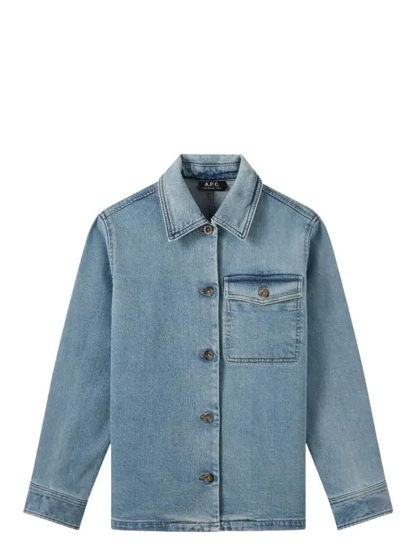 A.p.c. Janice Buttoned Denim Jacket - Blue