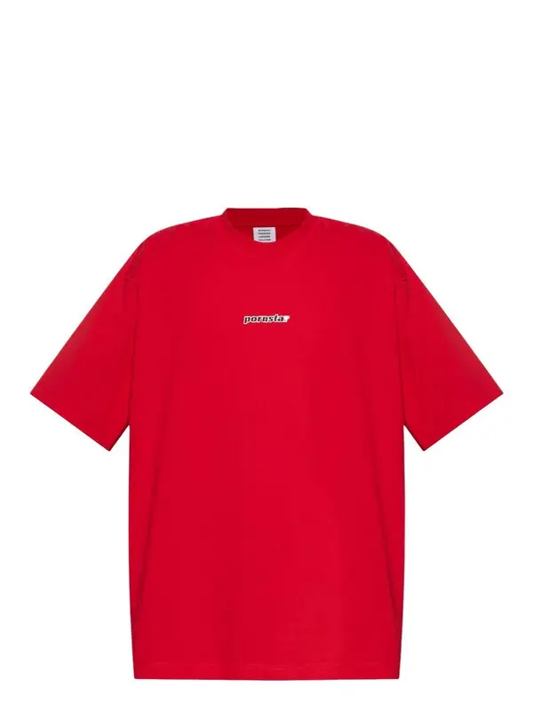 Vetements Pornstar Printed Crewneck T-shirt - Red