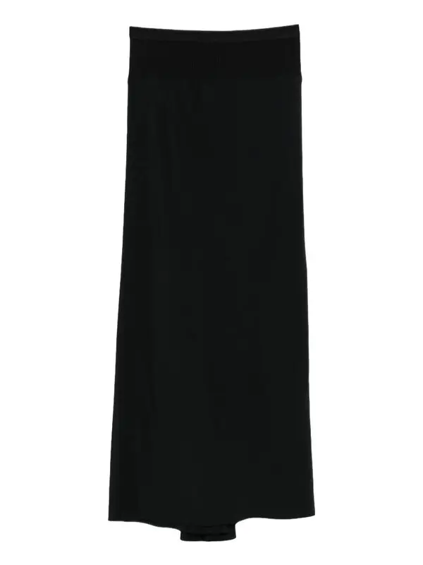 Rick Owens Draped Midi Skirt - Black
