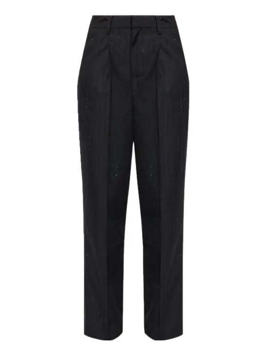 Zadig&Voltaire Belted Straight Leg Trousers - Black