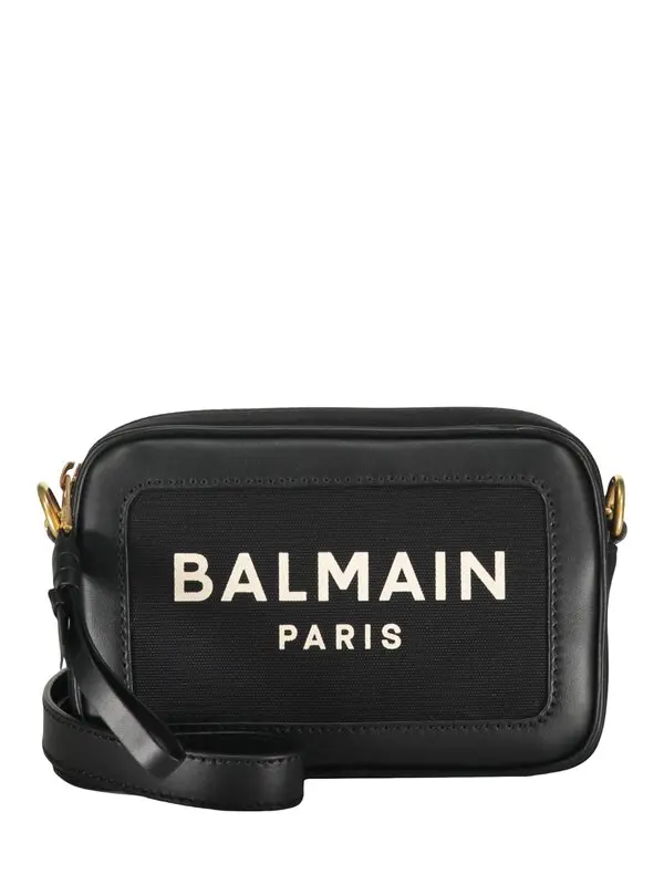 Balmain Logo Crossbody Shoulder Bag - Black