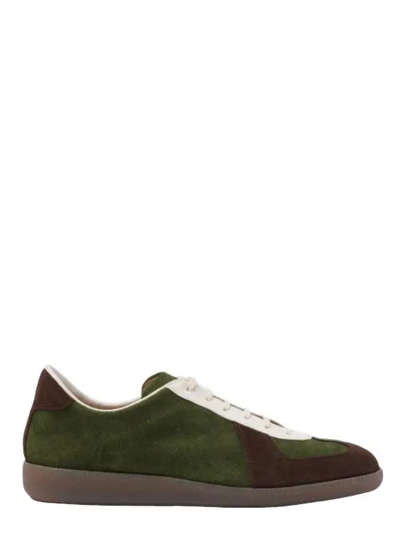 SCAROSSO Markus Two-tone Lace-up Sneakers - Green