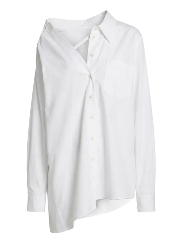 ANN DEMEULEMEESTER Off-shoulder Shirt - White