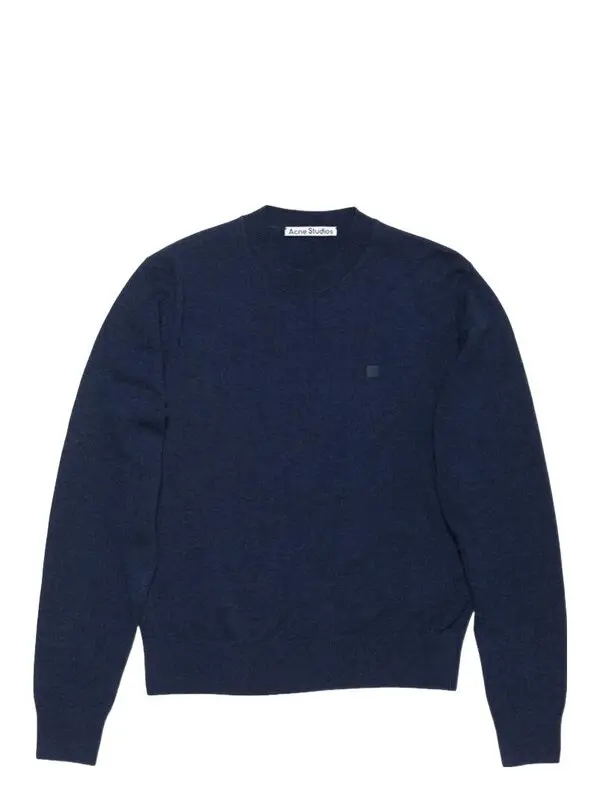 Acne Studios Crewneck Jumper With Ribbed Details - Black