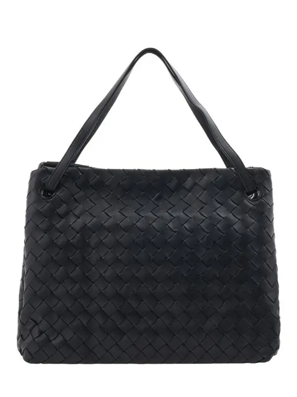 Bottega Veneta Logo Shoulder Bag - Black