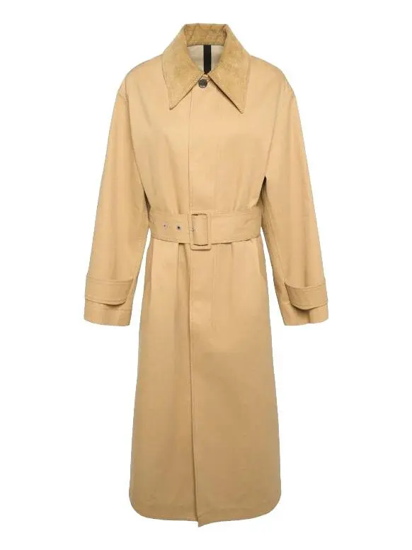 Ami Belted Cotton Windbreaker - Beige