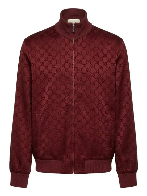 Gucci Monogrammed Zip-up Jacket - Red