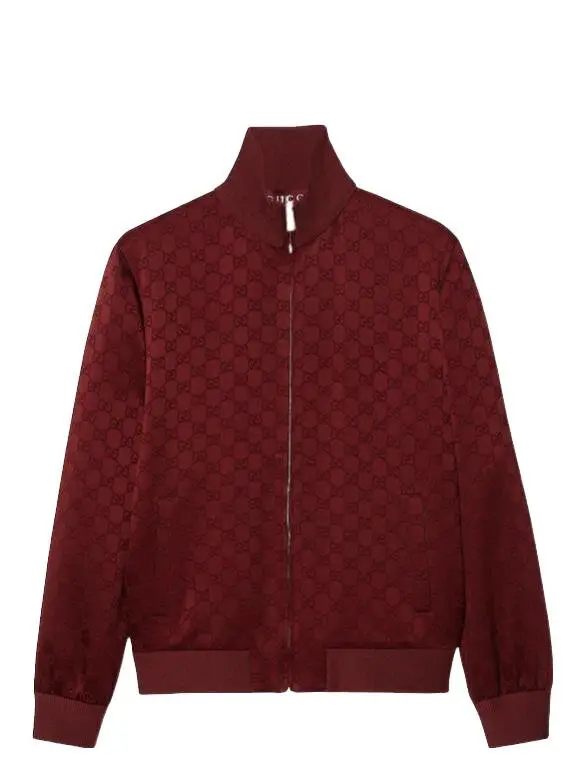 Gucci Monogrammed Zip-up Jacket - Red