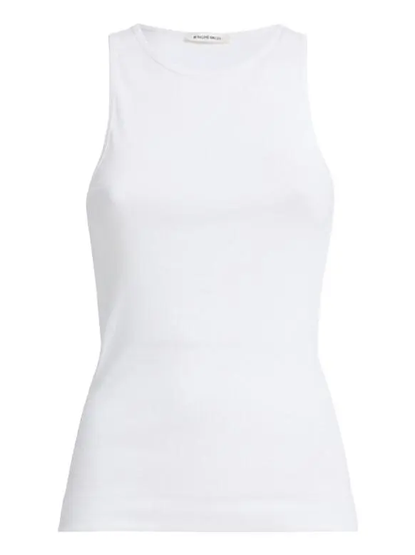 BY MALENE BIRGER Amani" Ribbed Tank Top - White