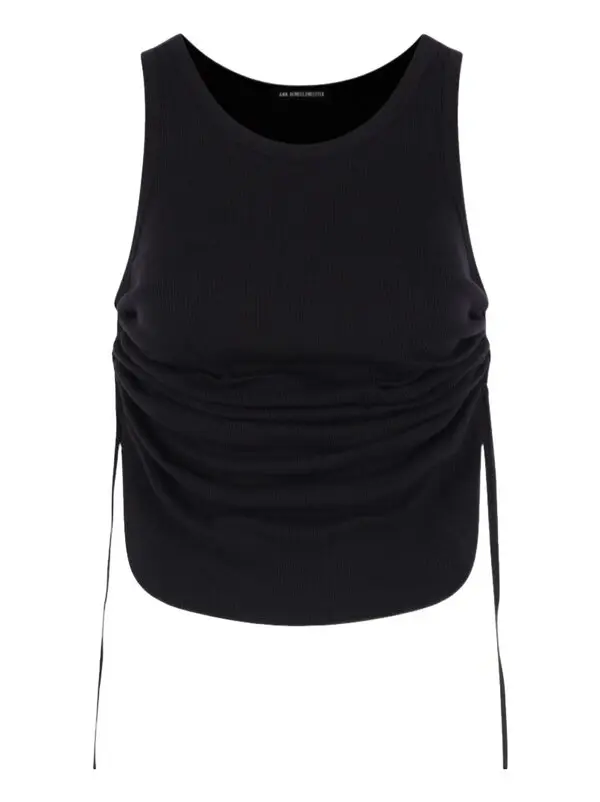 ANN DEMEULEMEESTER Sleeveless Top With Side Ties - Black