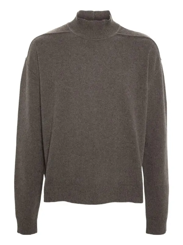 Rick Owens High-neck Brushed Jumper - Black