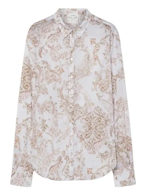FORTE_FORTE Floral Print Voile Shirt - Peony