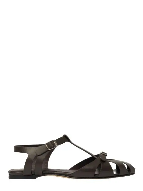 SCAROSSO Gala Fisherman Sandals - Dark Brown