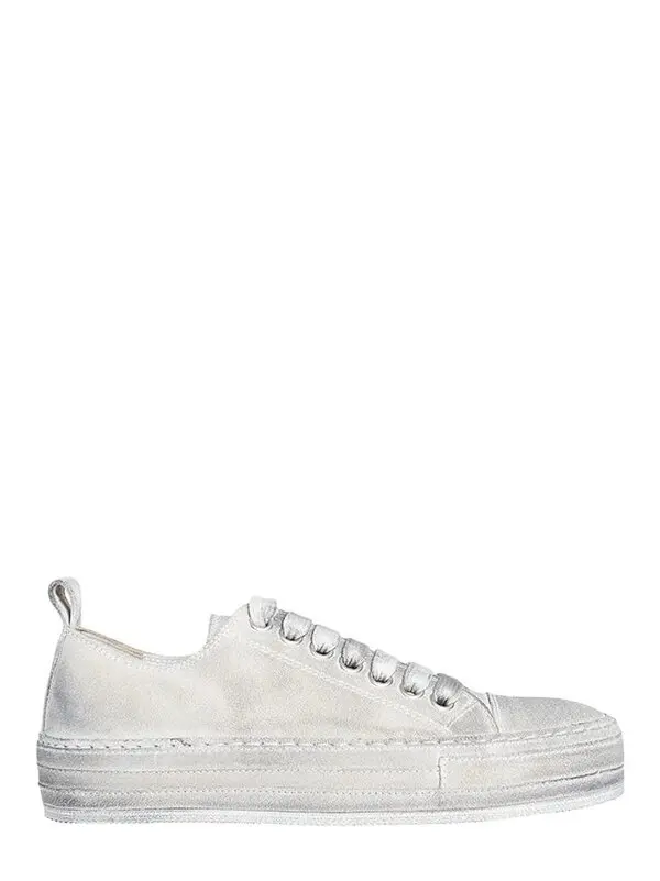 ANN DEMEULEMEESTER Round-toe Low-top Sneakers - Dirty White
