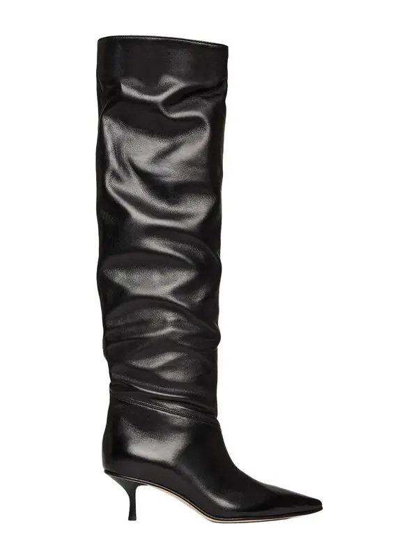 SCAROSSO Barbara Pointed-toe Boots - Black